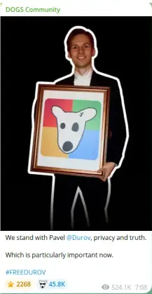 DOGS: We support Pavel Durov, as privacy and truth are especially ...